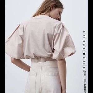Zara | Tops | Zara Balloon Sleeve Top | Poshmark